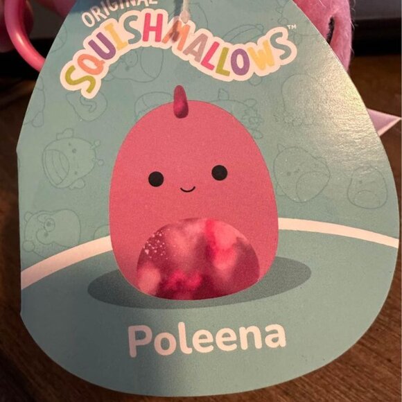 Squishmallows | Toys | New 35 Poleena The Dinosaur Squishmallow Clip ...